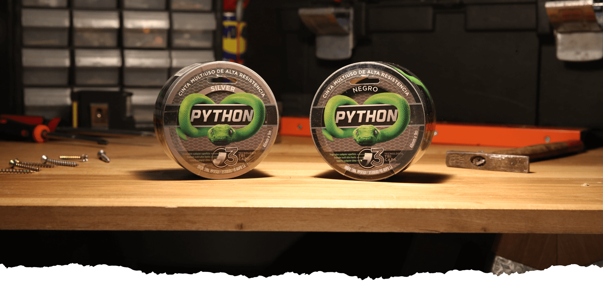 Python | La cinta adhesiva tricapa multiuso de alta resistencia.